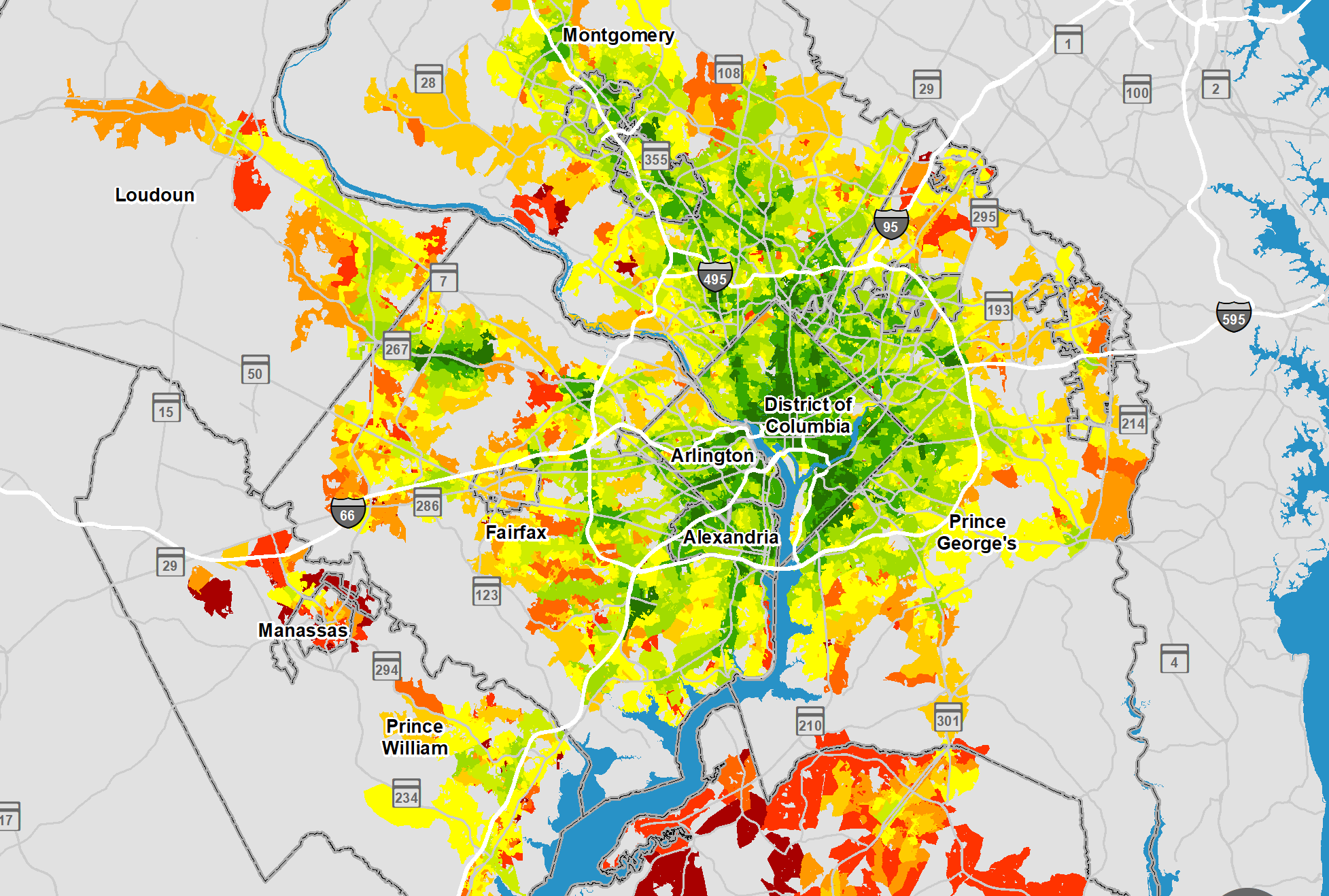 MWCOG Bus Service Provision • Foursquare ITP
