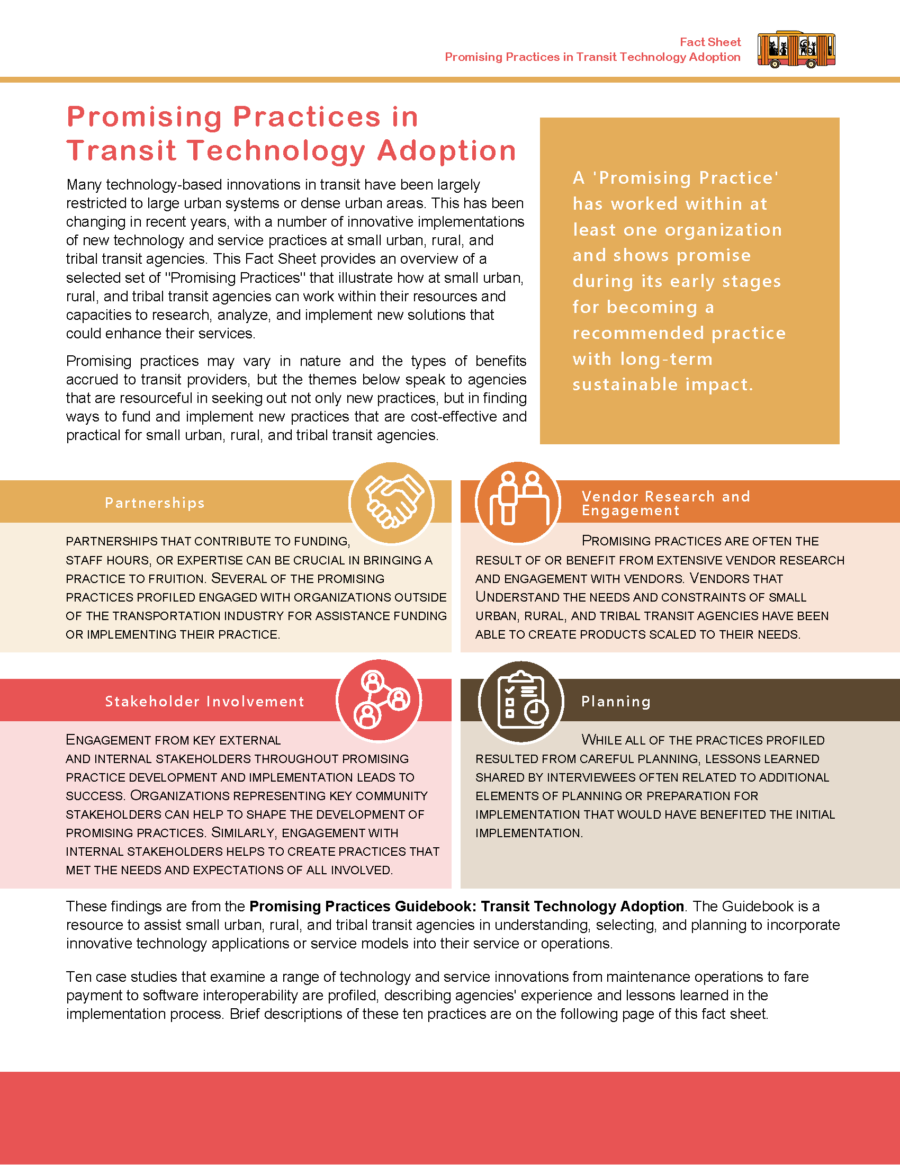 Transit Technology Promising Practices Guidebook • Foursquare ITP